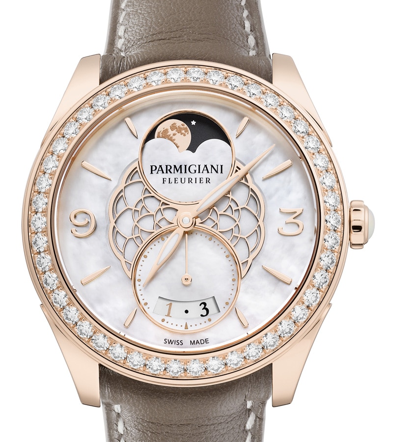 Parmigiani Tonda Selene 36 rose gold setwhite mother-of-pearl | 帕瑪強尼 | Chronomen.com